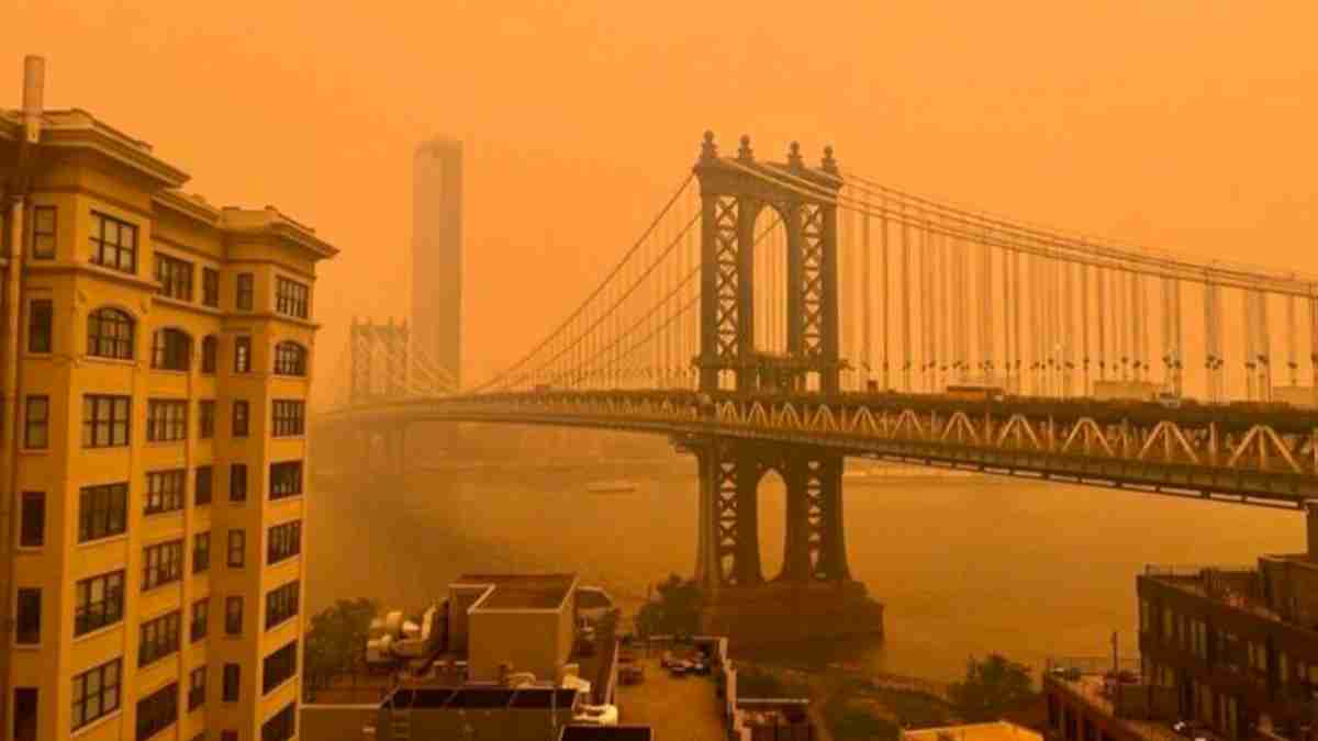 ¿por Qué El Cielo De Nueva York Se Ve Naranja Incendios Forestales En